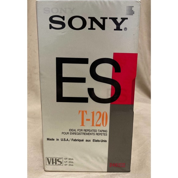 Sony | Media | New Single Sony Es T2 Vhs Blank Tapes Factory Sealed ...